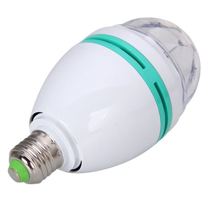 E27 3w RGB Disco Lighting Led Ball Bulb Rotating Home Party Disco Light