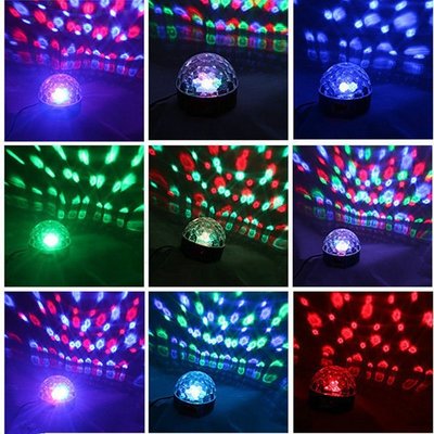 Mini RGB LED Crystal Ball, DMX Music 3w Crystal Magic Ball Laser Stage Light