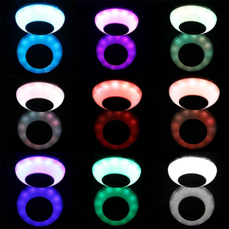 MP3 Music E27 LED Bulb 6W RGB Wireless Bluetooth Speaker Projector stage Lamp Remote Control Version ballroom lamps