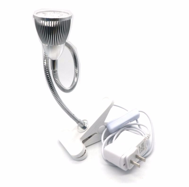 5W Led Grow Light Flexible Neck 360 Degree Led Clip Desk Plant Grow Lights For Hydroponic Garden Greenhouse