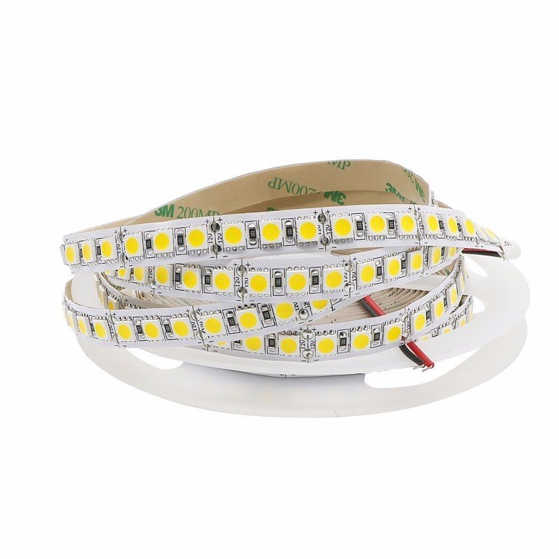12V LED Strip 5050 120leds/M Single Row 5m/Lot 600leds Flexible RGB Warm White