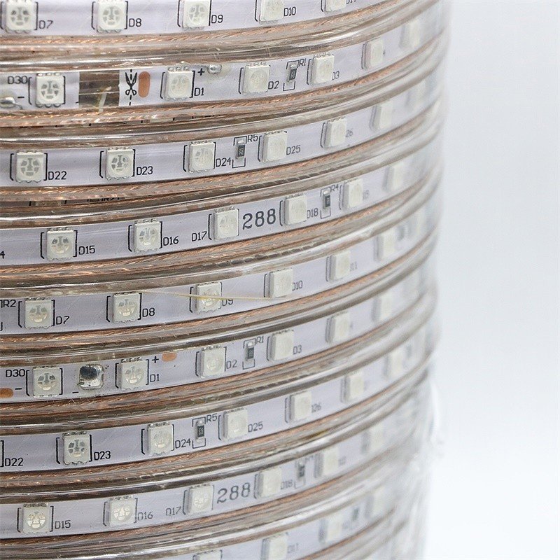 220V AC Led Strip Lights Led Lighting SMD 5050 60leds/M White Color With EU/US Plug High Power LED Strip Light