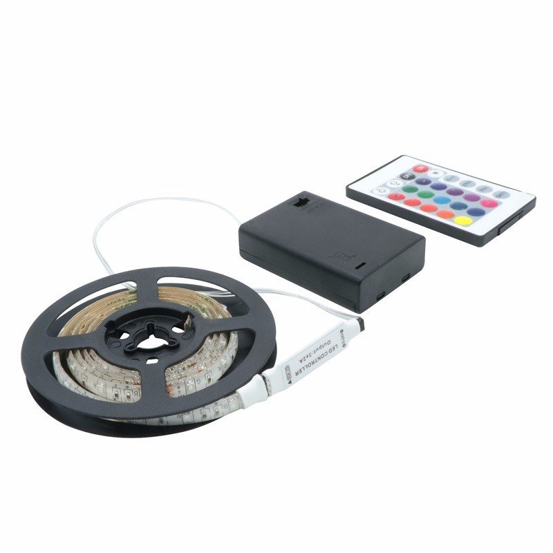Battery Powered With Remote LED Strip 3528 SMD RGB Waterproof Flexible LED Strip String Light