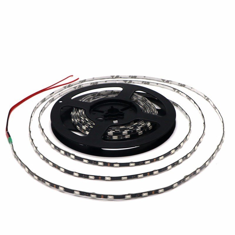 Narrow Side IP65 Waterproof 5730 LED Strip Flexible Light 12V Width 4.7mm Black / White PCB 60led/M