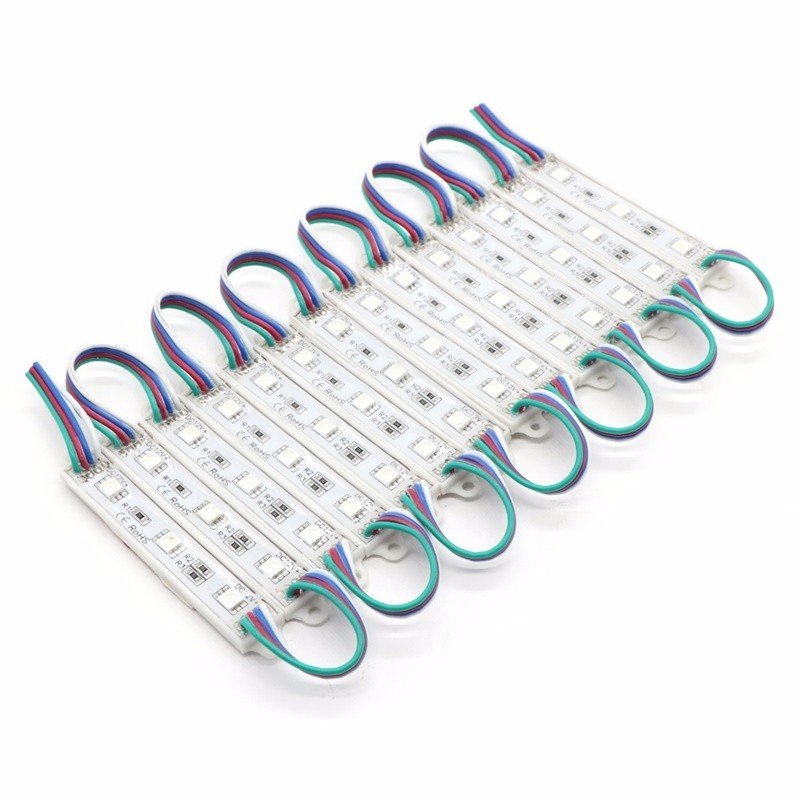 20 PCS/SET 5050 RGB SMD 3 LEDs Modules Waterproof IP65 DC 12V LED Light