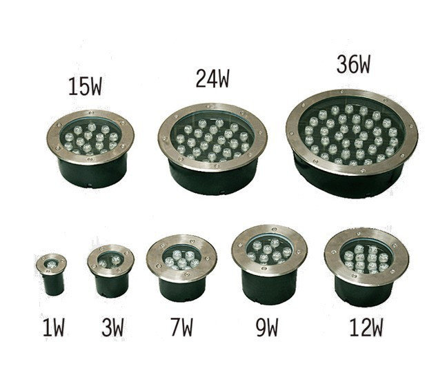 IP67 recessed light 1W 3W 5W 6W 7W 9W 12W 15W 18W 24W 30W 36W LED Underground / Inground Light