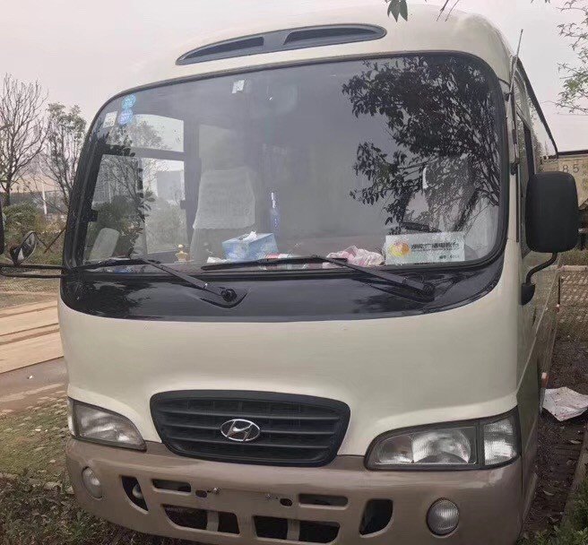 made in korea Hyundai county bus diesel bus left hand drive second hand buses