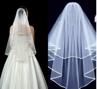 China Milk white bridal veil spot manufacturer sells a new style of hair, bridal veil, wedding dress, 3pcs sales supplier