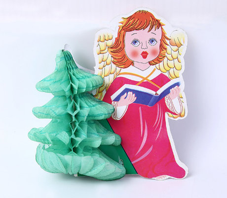 China Creative paper Santa Claus tree, handmade Santa tree, customizable20CM supplier