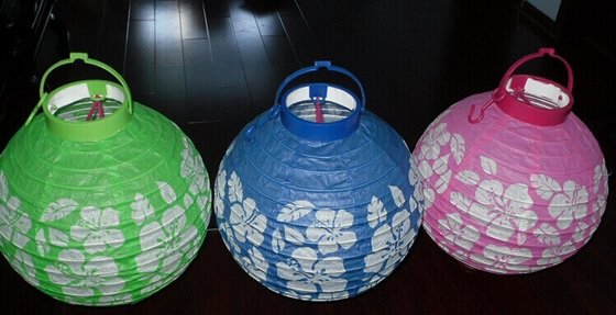 Battery paper lanterns   paper lantern   Solar lantern Different printing according to your request supplier