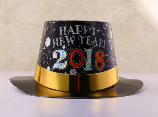 A hot-selling laser hat. New Year's carnival paper hat. New Year party holiday products. New Year's birthday hat. supplier