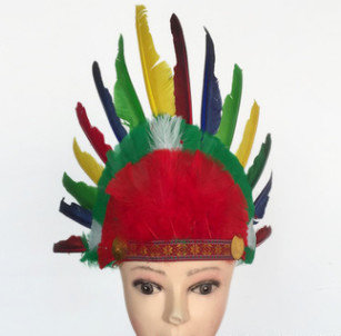 Indian headdress, ground anfield dress party outfit, feather headdress, chief hat. supplier