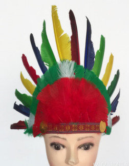 Indian headdress, ground anfield dress party outfit, feather headdress, chief hat. supplier
