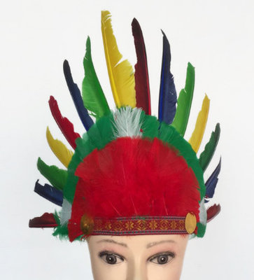 Indian headdress, ground anfield dress party outfit, feather headdress, chief hat. supplier