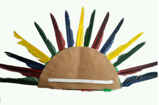 Indian headdress, ground anfield dress party outfit, feather headdress, chief hat. supplier