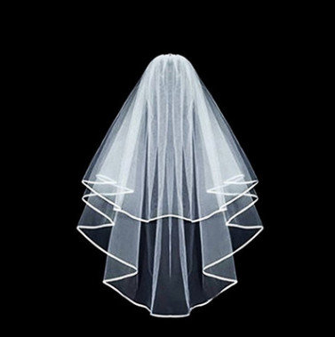 Milk white bridal veil spot manufacturer sells a new style of hair, bridal veil, wedding dress, 3pcs sales supplier