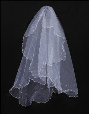 Milk white bridal veil spot manufacturer sells a new style of hair, bridal veil, wedding dress, 3pcs sales supplier