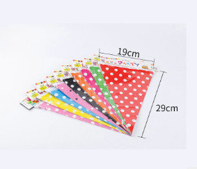 Color birthday party triangulation flag, the dot pure color paper small three jiao flag, cartoon birthday flag spot whol supplier