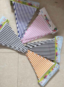 Color birthday party triangulation flag, the dot pure color paper small three jiao flag, cartoon birthday flag spot whol supplier