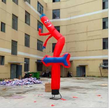 Factory production single leg dance star inflatable model, double dance star air model dancer, Christmas opening inflata supplier