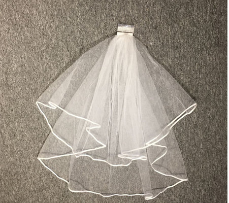 Milk white bridal veil spot manufacturer sells a new style of hair, bridal veil, wedding dress, 3pcs sales supplier