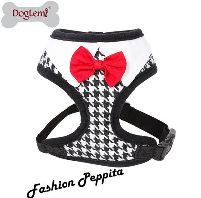 Vest puppies chest harness, fashion bow pet chest back, Teddy bear walking leash；Pet clothes customization, supplier