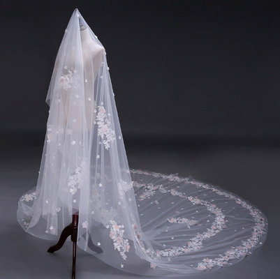 2018 New Korean Bride Long, 3M White Veil, Wedding Accessories, Bridal Accessories Wedding veil wholesale custom supplier