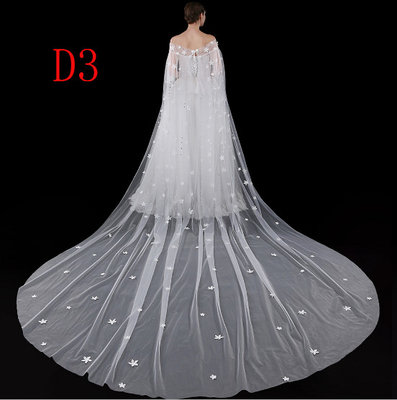 Long drag lace veil, Europe and the United States pure white bud silk yarn, around the shoulder of the beautiful long supplier
