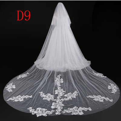 Long drag lace veil, Europe and the United States pure white bud silk yarn, around the shoulder of the beautiful long supplier