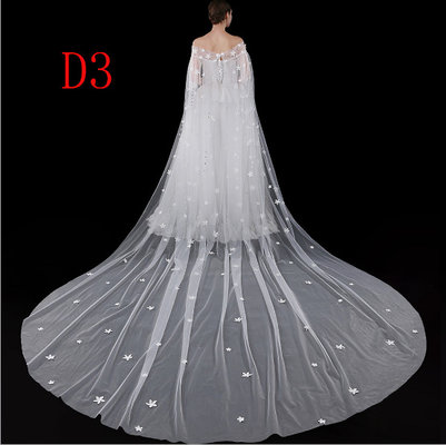 Long drag lace veil, Europe and the United States pure white bud silk yarn, around the shoulder of the beautiful long supplier