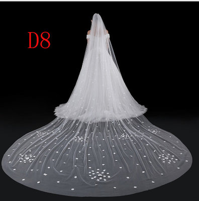 Long drag lace veil, Europe and the United States pure white bud silk yarn, around the shoulder of the beautiful long supplier
