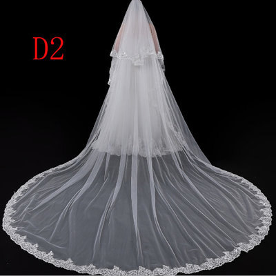 Long drag lace veil, Europe and the United States pure white bud silk yarn, around the shoulder of the beautiful long supplier
