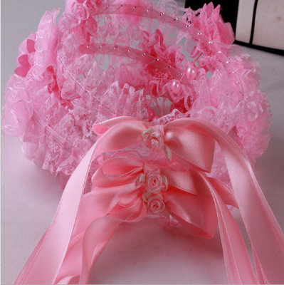 Children's crown veil, girls head flower veil headband, wedding princess wreath, wedding photography floor headdress hai supplier