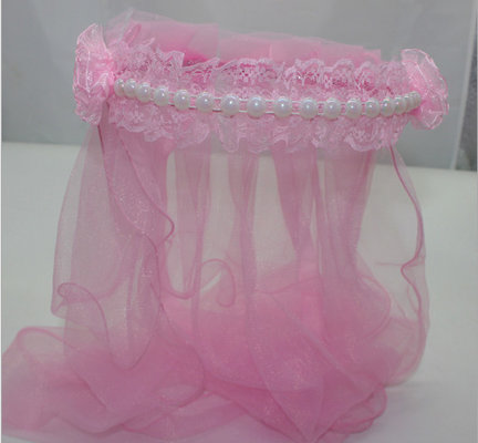 Children's crown veil, girls head flower veil headband, wedding princess wreath, wedding photography floor headdress hai supplier