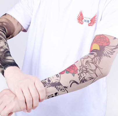 Tattooing Tattoo Sleeve,Summer Sun Cuff, Tattoo, Pattern, Personality Fashion Tattoo;Fabric: nylon 92%,Size: length 35cm supplier
