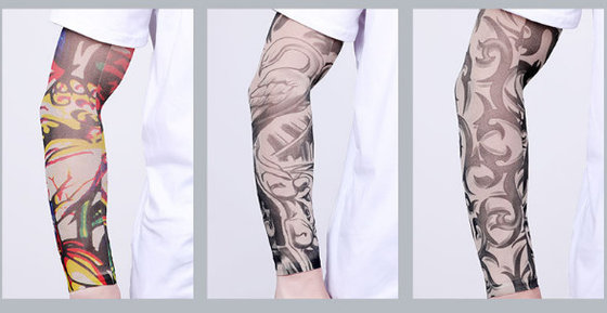Tattooing Tattoo Sleeve,Summer Sun Cuff, Tattoo, Pattern, Personality Fashion Tattoo;Fabric: nylon 92%,Size: length 35cm supplier