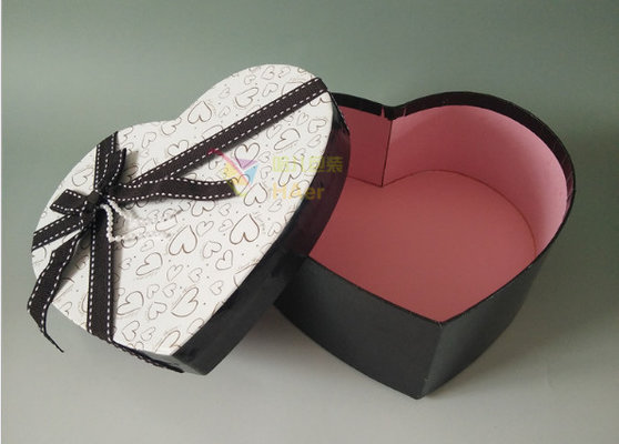 Supply bow paper heart-shaped gift box, Love craft gift box, Holiday gift box supplier