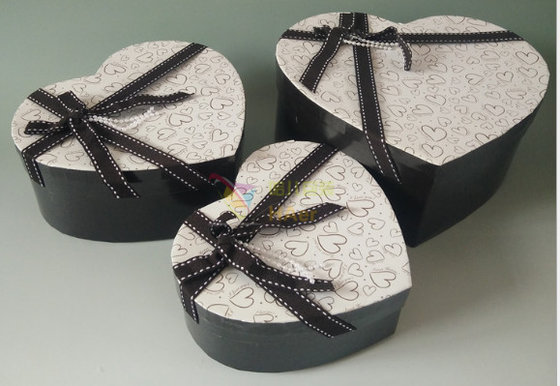 Supply bow paper heart-shaped gift box, Love craft gift box, Holiday gift box supplier