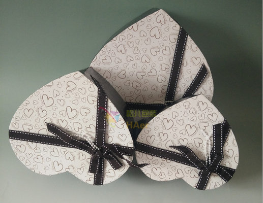 Supply bow paper heart-shaped gift box, Love craft gift box, Holiday gift box supplier