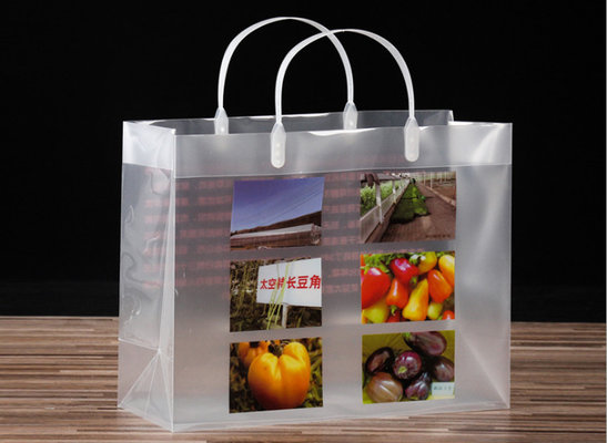 Pp handbags custom transparent clothing plastic bags pvc advertising cosmetics jewelry bag custom supplier
