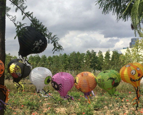 Halloween Hot Air Balloon with Paper Lantern supplier