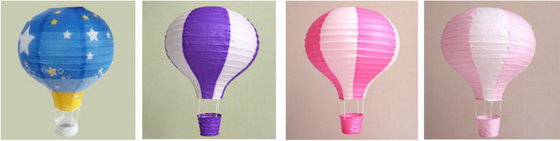 Hot Air Balltoon Paper Lanterns, Shopping Arcade Celebrations, Birthday Parties, Kindergarten Hanging Ornaments supplier