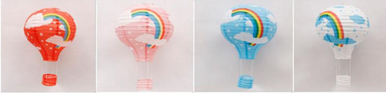 Hot Air Balltoon Paper Lanterns, Shopping Arcade Celebrations, Birthday Parties, Kindergarten Hanging Ornaments supplier