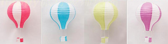 Hot Air Balltoon Paper Lanterns, Shopping Arcade Celebrations, Birthday Parties, Kindergarten Hanging Ornaments supplier