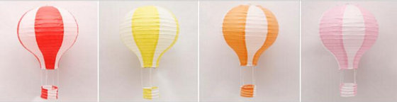 Hot Air Balltoon Paper Lanterns, Shopping Arcade Celebrations, Birthday Parties, Kindergarten Hanging Ornaments supplier