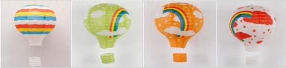 Hot Air Balltoon Paper Lanterns, Shopping Arcade Celebrations, Birthday Parties, Kindergarten Hanging Ornaments supplier