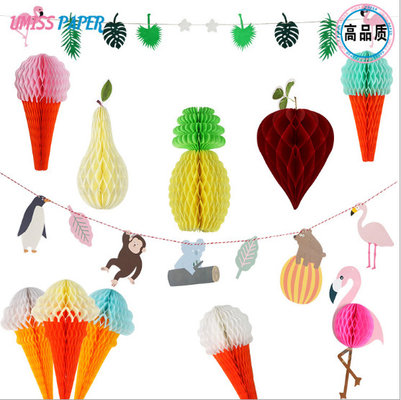 Paper Honeycomb, Beehive, Pineapple, Paper Crafts, Hotel Lobby Scene Decoration, Event Celebration Ornaments supplier