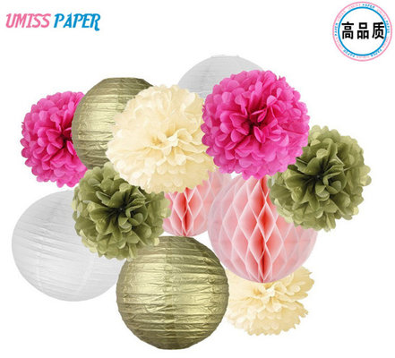 12pcs/set  Hot birthday parties, weddings, wedding decorations,paper strips, paper lanterns, paper flower balls supplier