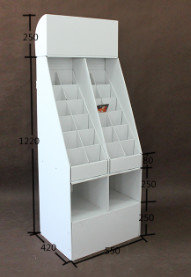 Multi Tier Retail Cardboard Floor Displays，Candle product paper display rack, Withstand weight: 10lbs-20lbs supplier
