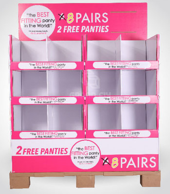 Supermarket clothes T paper display stand, underwear underwear paper shelf, environmental protection wardrobe supplier